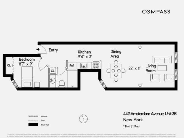 442 Amsterdam Avenue, Unit 3B | Compass
