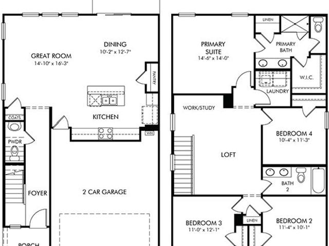 4 Bed, 2 Bath New Home plan in Greer, SC