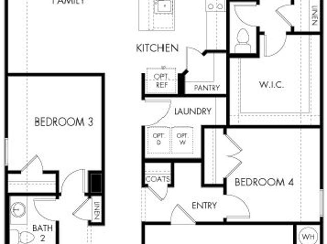 4 Bed, 2 Bath New Home plan in Liberty Hill, TX