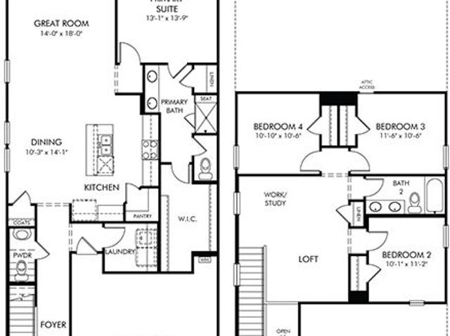 4 Bed, 2 Bath New Home plan in Longs, SC