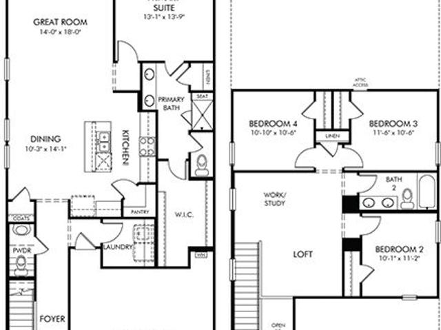 4 Bed, 2 Bath New Home plan in Longs, SC