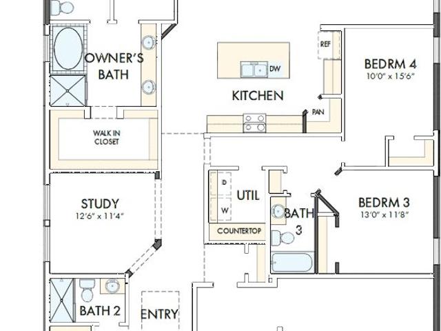 4 Bed, 3 Bath New Home plan in Dripping Springs, TX