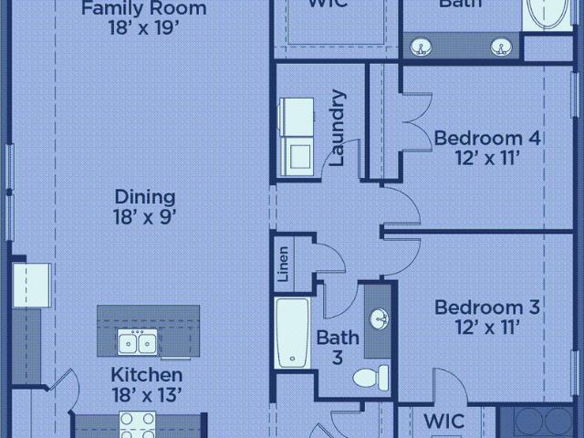 4 Bed, 3 Bath New Home plan in Forney, TX