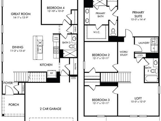 4 Bed, 3 Bath New Home plan in Garner, NC