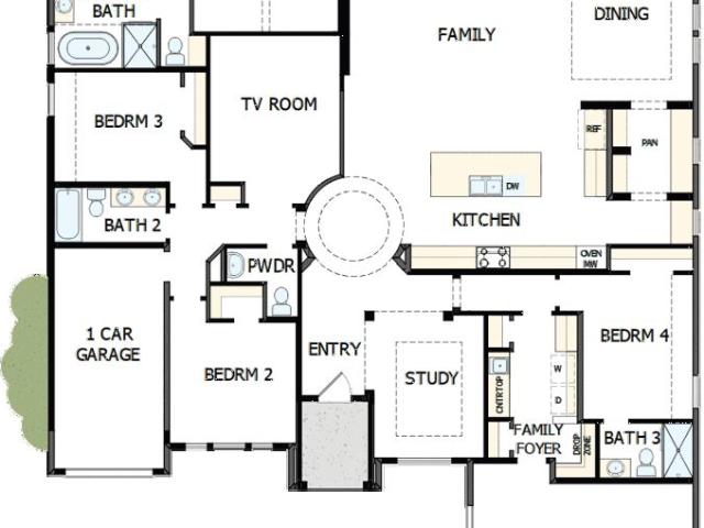 4 Bed, 3 Bath New Home plan in Lakewood Village, TX