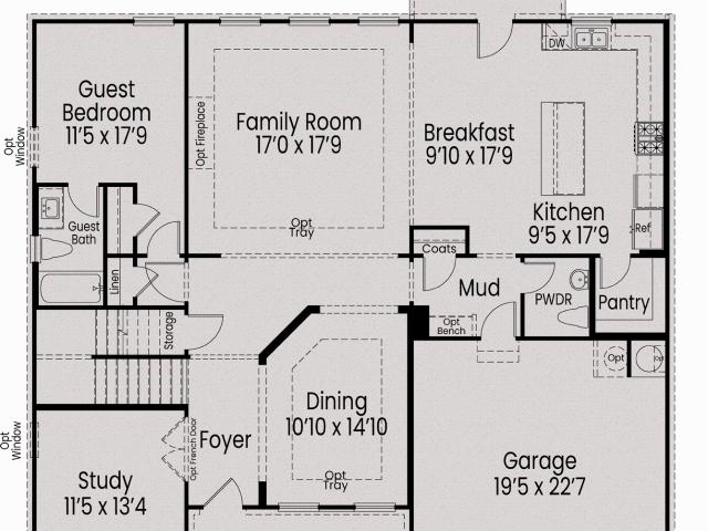 4 Bed, 3 Bath New Home plan in New Hill, NC