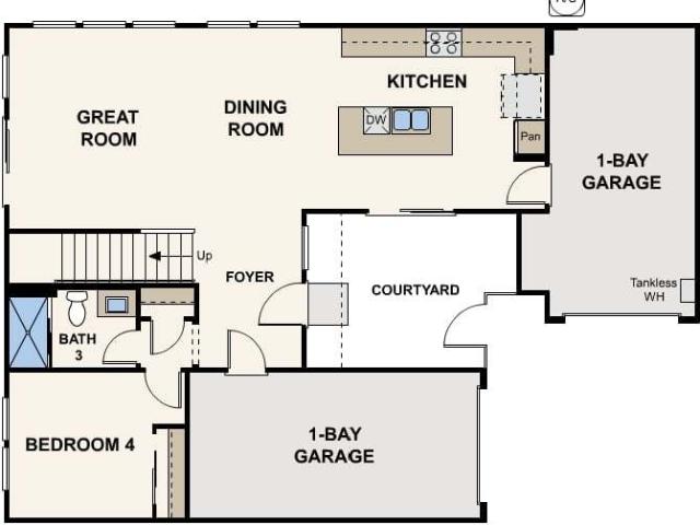 4 Bed, 3 Bath New Home plan in Pomona, CA