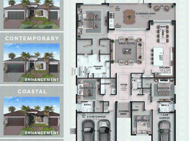 4 Bed, 3 Bath New Home plan in Port Saint Lucie, FL