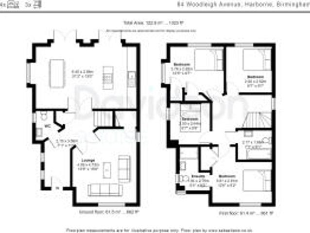 4 bedroom detached house for rent in Woodleigh Avenue, Birmingham, West Midlands, B17