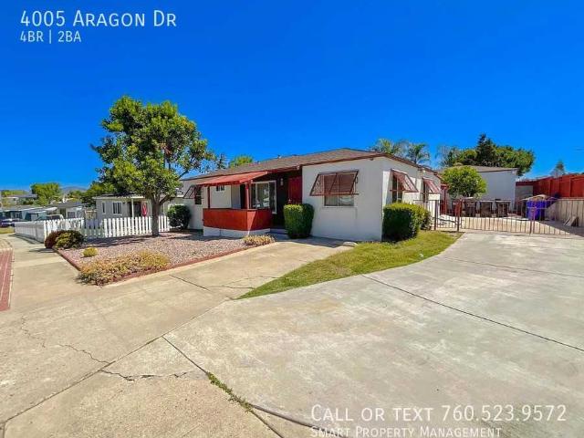 4 Bedroom Home for Rent at 4005 Aragon Dr, San Diego, CA 92115 Redwood Village Rolando Park