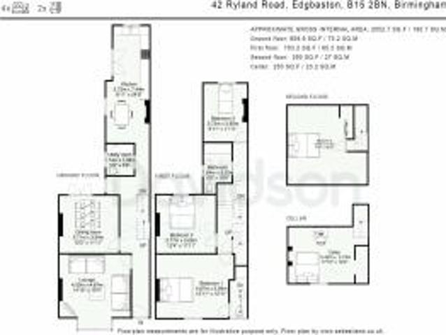 4 bedroom terraced house for sale in Ryland Road, Edgbaston, Birmingham, B15