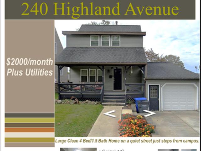 4 BR, 1.5 BA Apartment 240 Highland Ave, Slippery Rock, PA 16057