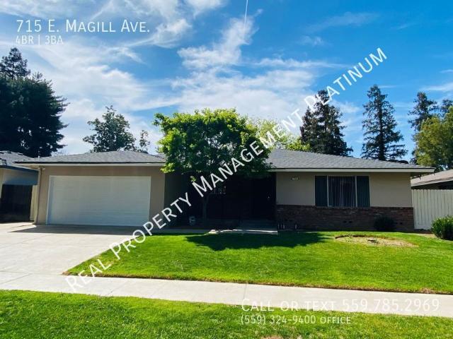 4 BR, 2 BA Apartment 715 E. Magill Ave Fresno, CA 93710