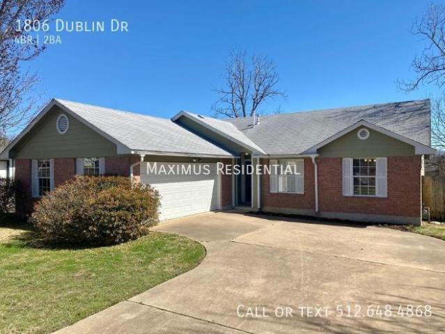 4 Br, 2 bath, Single Family 1806 Dublin Dr