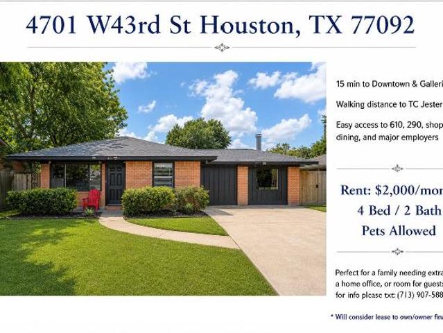 4 Br, 2 bath, Single Family 4701 W 43rd St