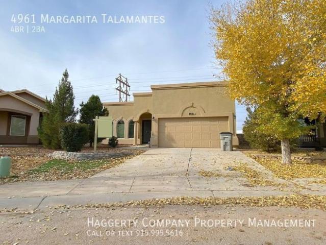 4 Br, 2 bath, Single Family 4961 Margarita Talamantes