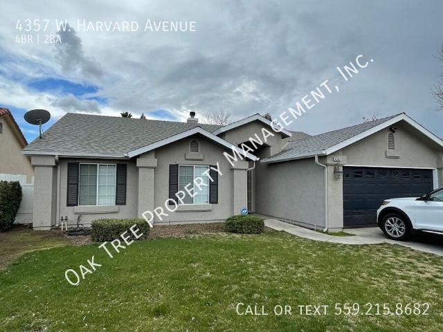 4 BR, 2 BA Apartment 4357 W. Harvard Avenue, Fresno, CA 93722