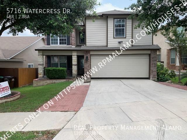 4 BR, 2 BA Apartment 5716 Watercress Dr San Antonio, TX 78238