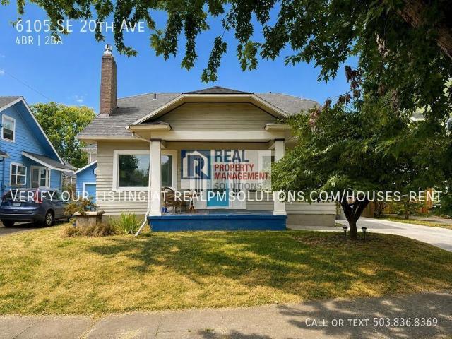 4 BR, 2 BA Apartment 6105 SE 20th Ave, Portland, OR 97202