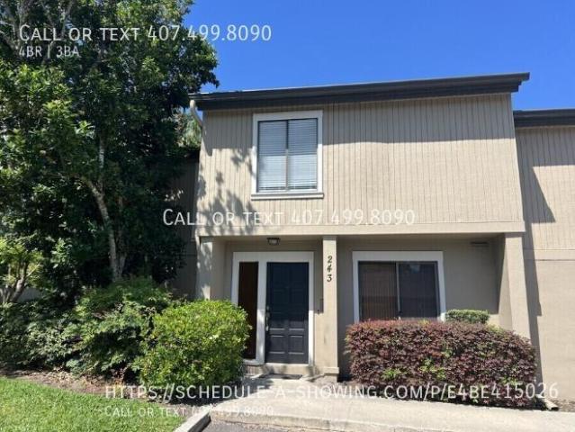 4 Br, 3 bath, Townhouse/Brownstone/RowHouse 243 W Lake Faith Drive