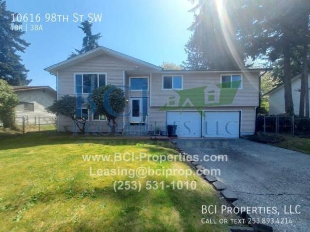 4 Br, 3 bath, Single Family 10616 98th St SW
