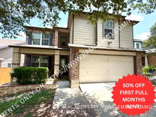4 Br, 3 bath, Single Family 5716 Watercress Dr
