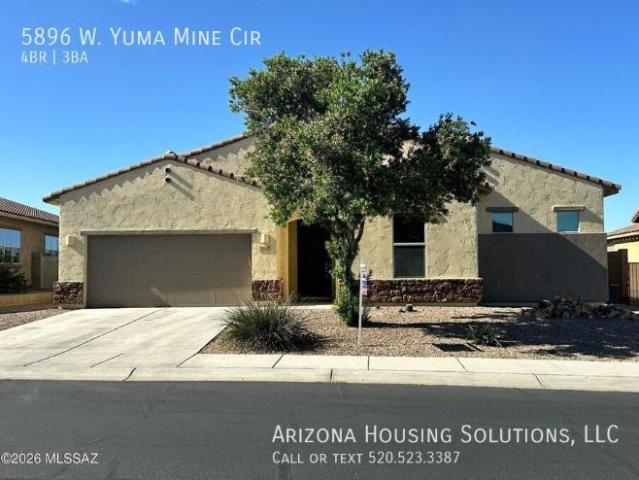 4 Br, 3 bath, Single Family 5896 W Yuma Mine Cir
