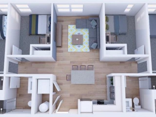 4B/4Ba, $950/ month, furnished townhouse, 08/2027
