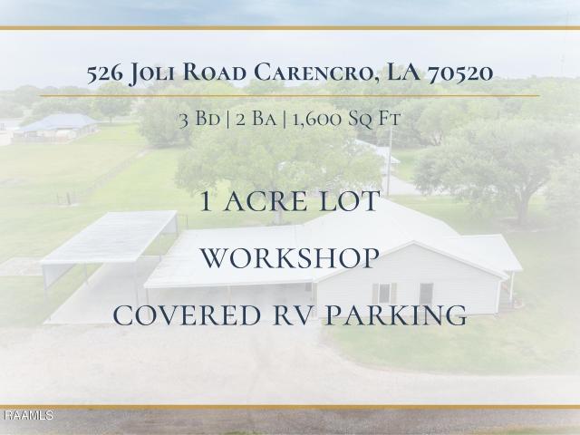 526 Joli Rd, Carencro, LA 70520 | MLS #RA2600003 | Compass