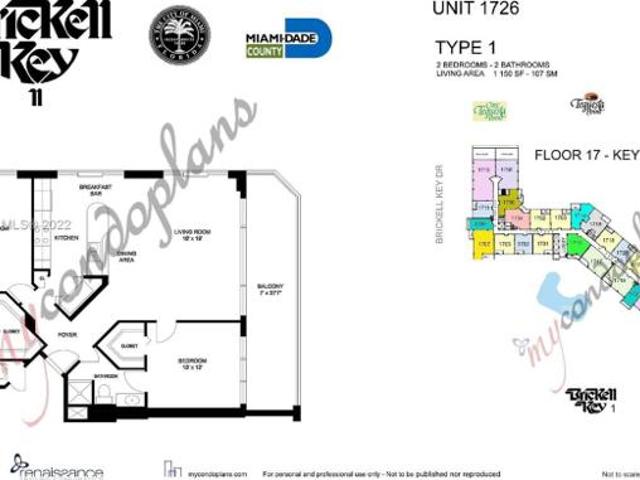 540 Brickell Key Dr 1726, Miami, FL