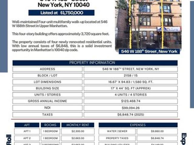 546 W 188th St, New York, NY 10040