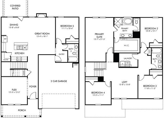 5 Bed, 3 Bath New Home plan in Fairburn, GA