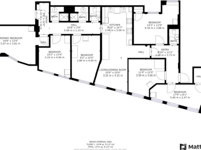 5 bedroom apartment for rent in 5 Flat 2 1 Barker Gate, Nottingham, NG1