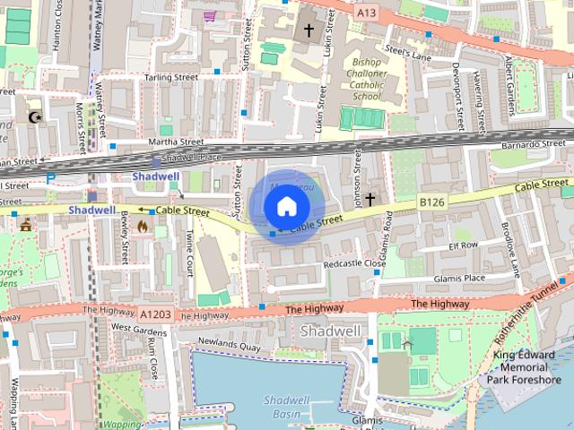 5 Chamberlain House, Cable Street, Whitechapel, Aldgate, Shadwell, London, E1 0AL