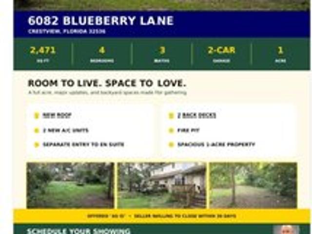 6082 Blueberry Ln, Crestview, FL 32536