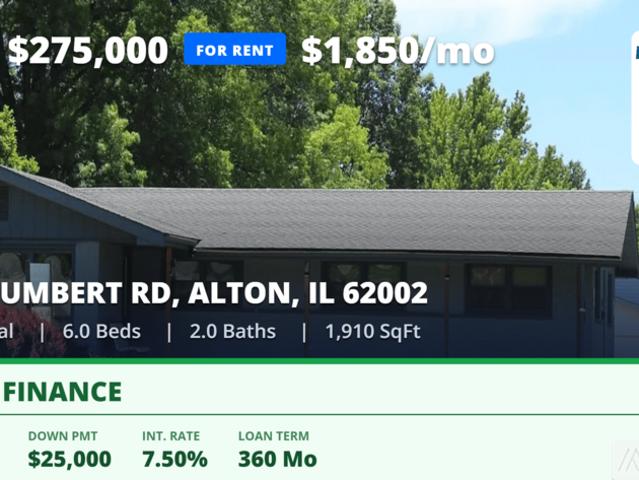 6 BR, 2 BA Apartment 5090 Humbert Rd, Alton, IL 62002