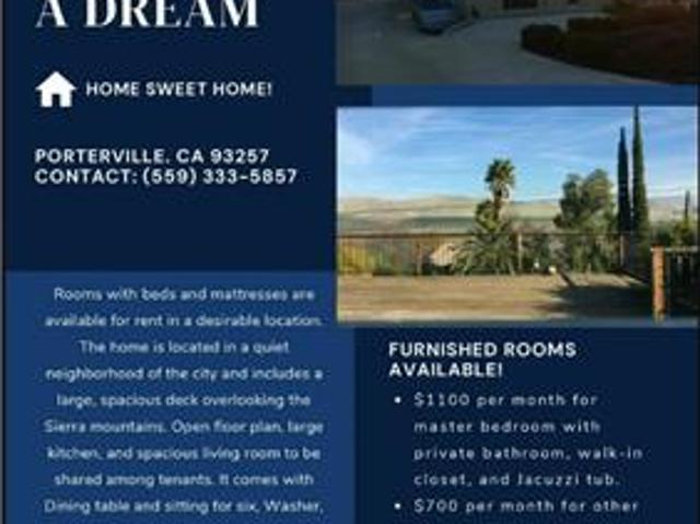 $700 1 Bedroom Unit In Porterville With Great Am