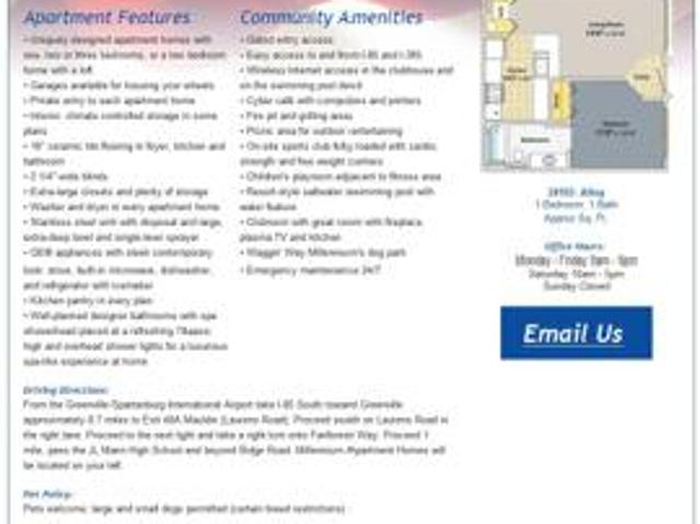 $750 / 1br #24104 STUDIO for ARTISTS of GREENVILLE! GE appliances! 1 888 897 5688