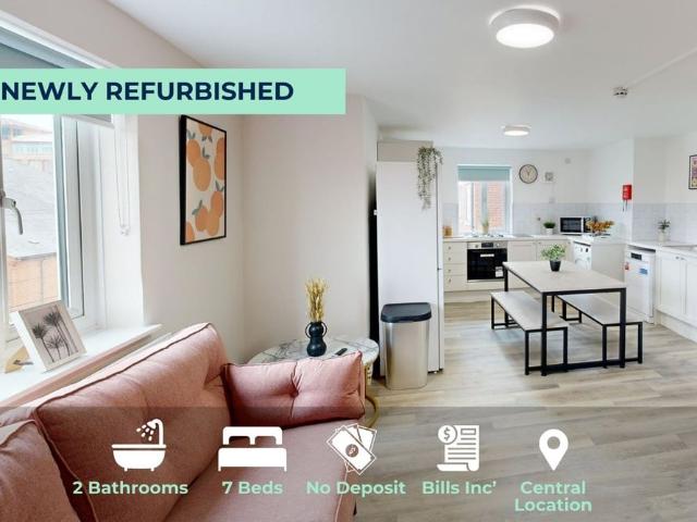 7 Bed Flat, Russell St, NG7
