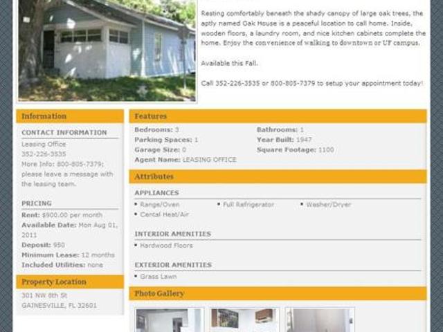 $900 / 3br Enjoy Shaded Yards and Easy Access to Downtown & UF University & NW 8th St