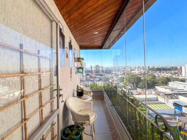 97 m², 3 dormitórios e duas sacadas na Vila Moinho Velho