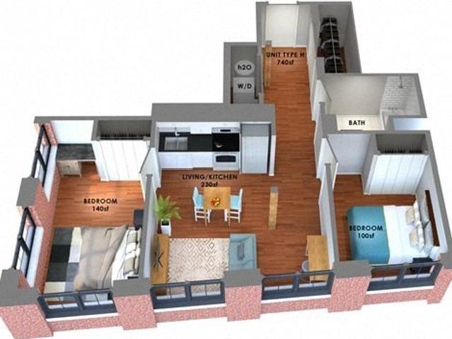 95 Lofts 95 Lofts Floor Plan H
