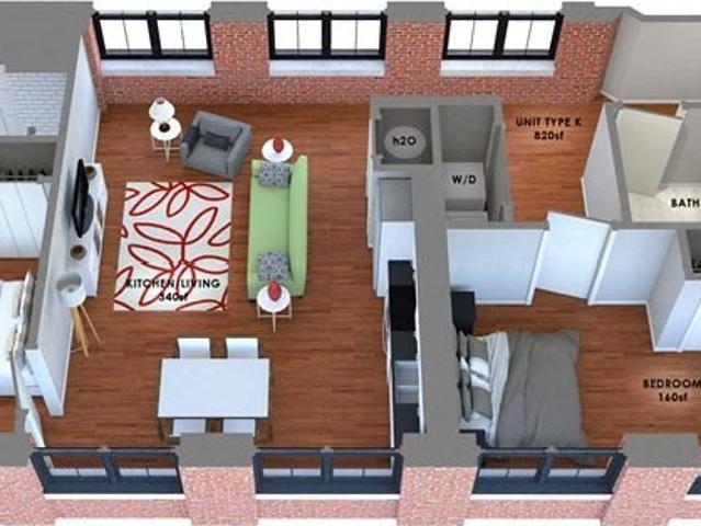 95 Lofts 95 Lofts Floor Plan K