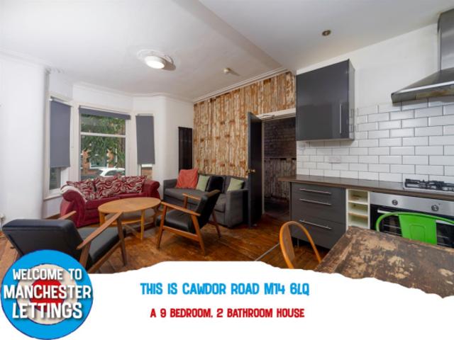 9 bedroom terraced house for rent in Cawdor Road Manchester, M14 6LQ, M14