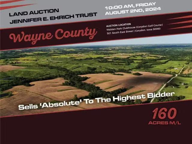 00 OHIO ROAD, CORYDON, IA 50060 Vacant Land For Sale MLS# 697.