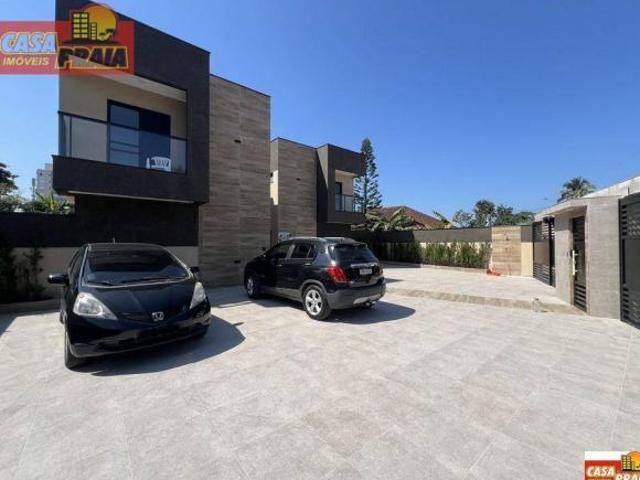 100 metros da praia, piscina privativa. sobrado em condomínio fechado, 86 m² por R$ 419.900 Vila A