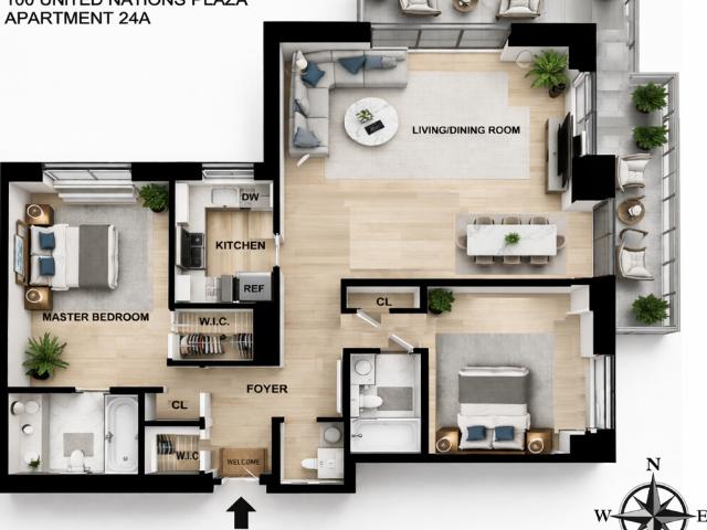100 United Nations Plaza, Unit 24A | Compass