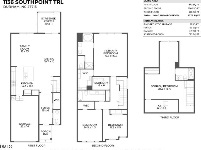 1136 Southpoint Trail, Durham, NC 27713 | MLS #10153