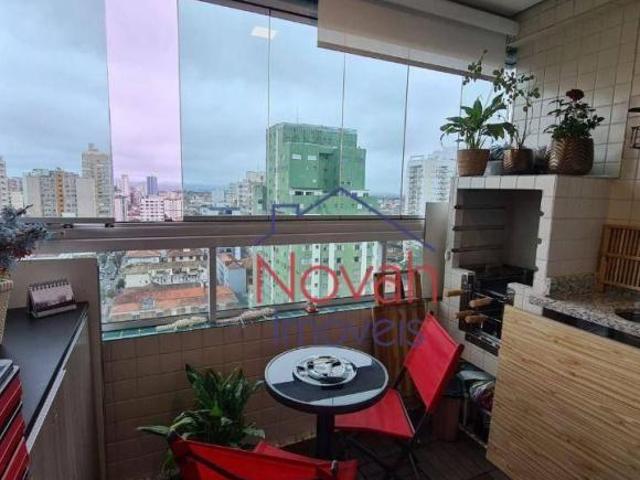 114m² com 2 suítes, varanda gourmet e 2 vagas no Itararé São Vicente/SP