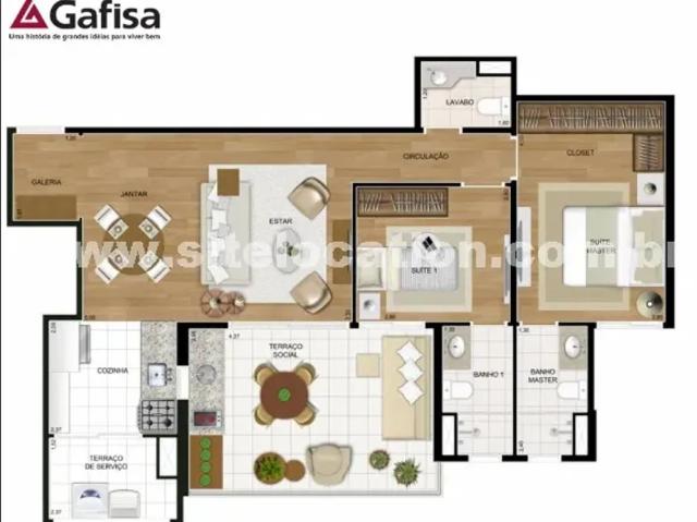 117697 Brooklin 52m² 1 dormitório sendo 1 suíte com 1 vaga
